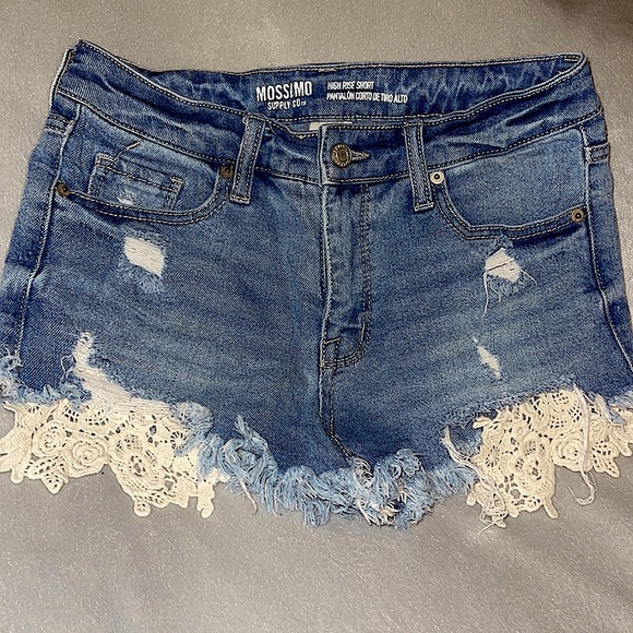 Mossimo Supply Co. | Shorts | Mossimo High Rise Denim Shorts With Lace ...